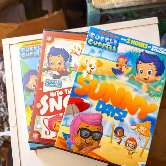 Media | Bulk 3 Nickelodeon Bubble Guppies Dvds | Poshmark